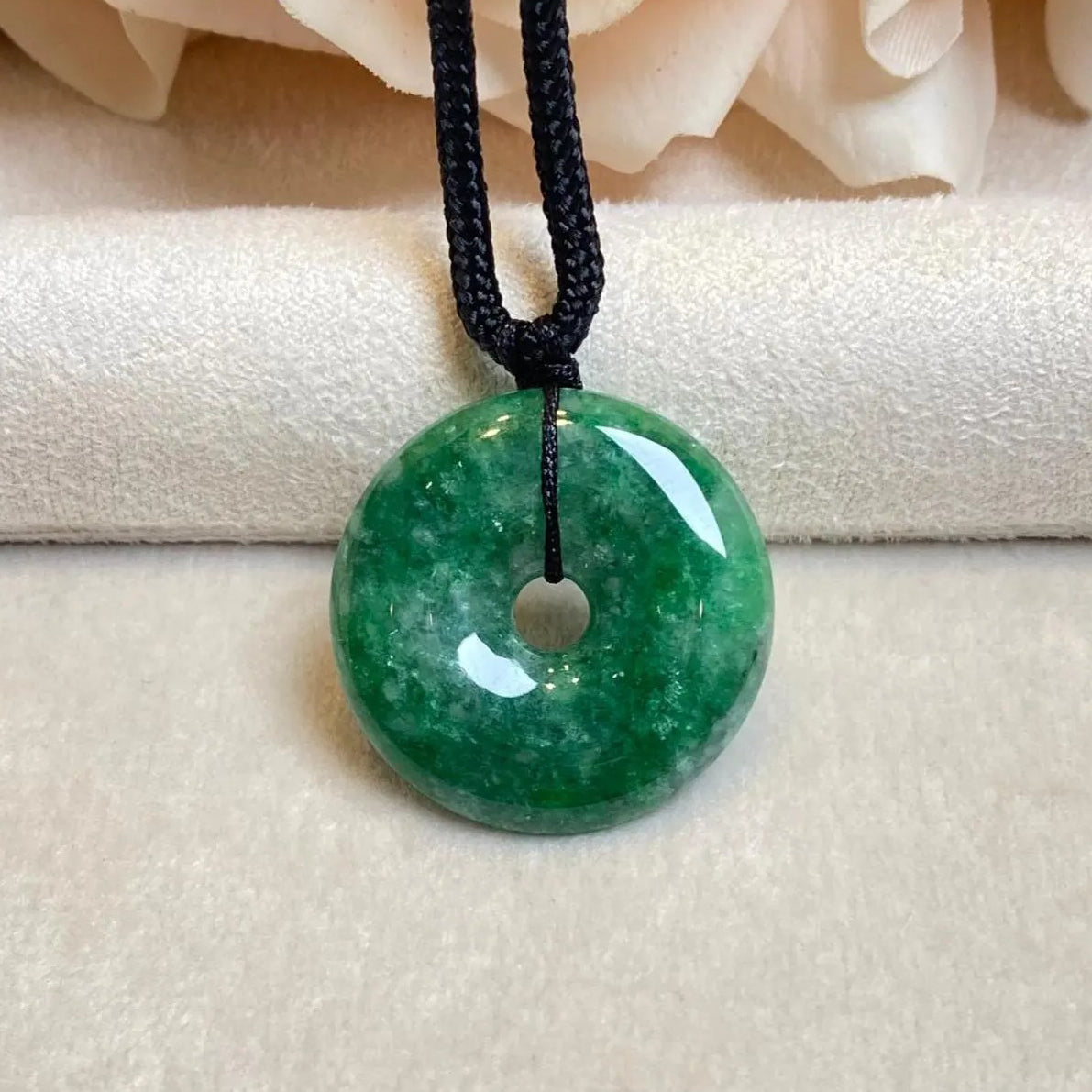 Natural Green Jadeite Round Pendant 24.3mm – Untreated Type-A Jade ...