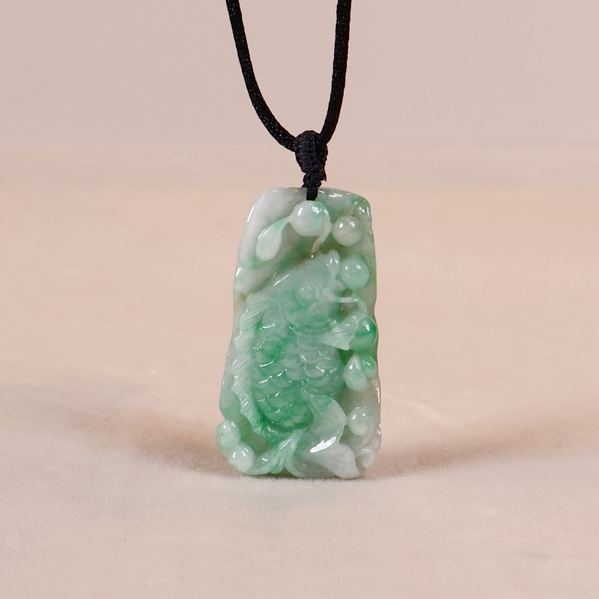 Hand-Carved Carp Jadeite Jade Pandant Jewelry – Gransky Jewellery