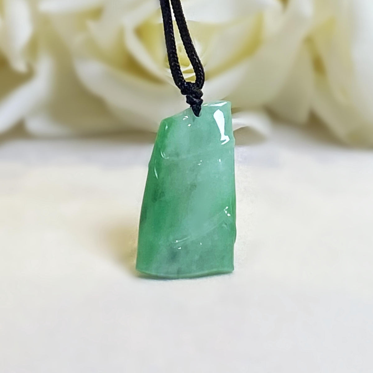 Imperial Green Jadeite Bamboo Pendant - Natural Type-A Jade – Gransky ...