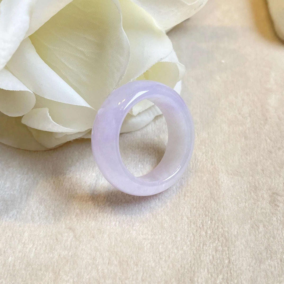 Imperial Purple Jade Ring Band - Size US 9, Vibrant & Translucent, Min ...