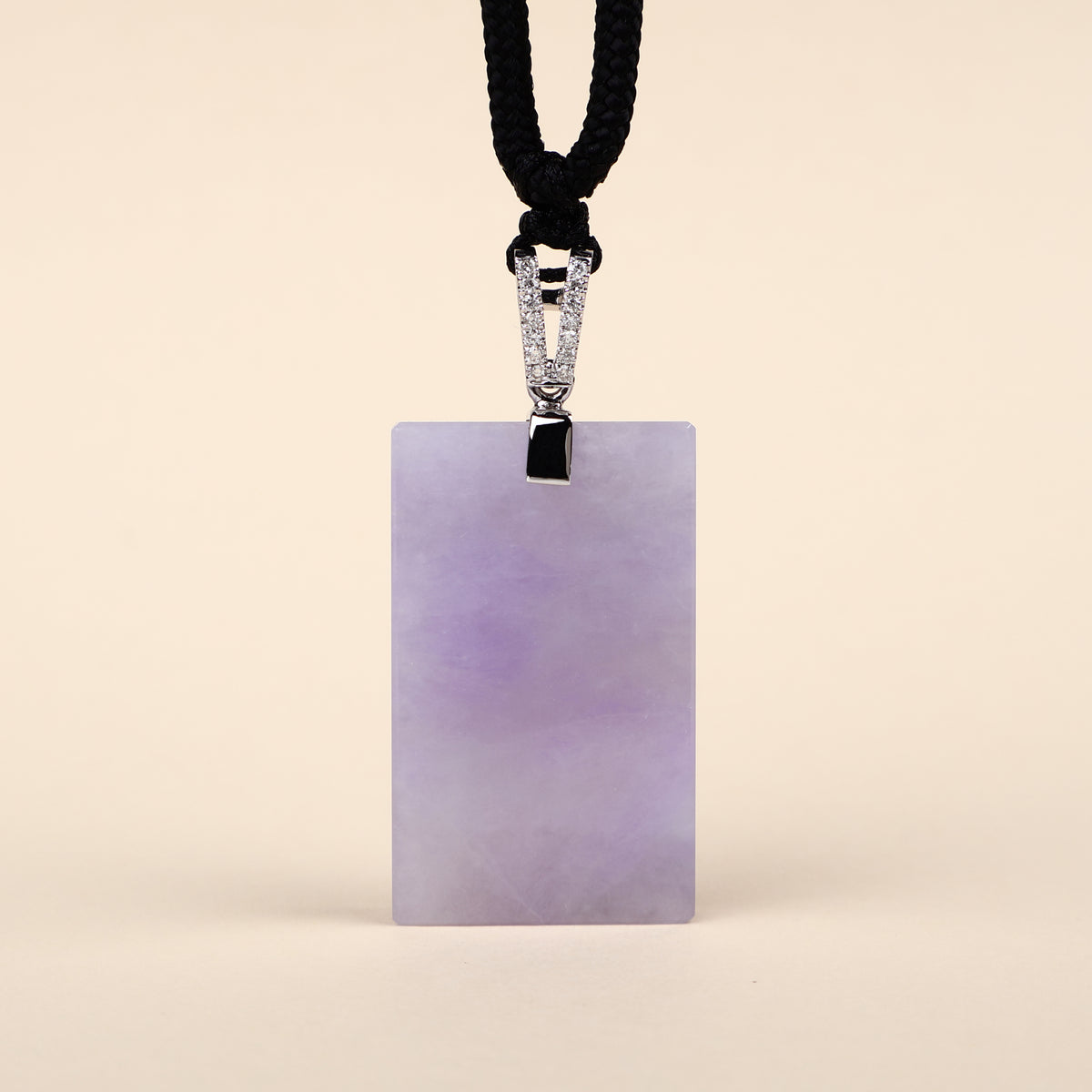 Certified Rectangle Block Purple Jade Pendant – Gransky Jewellery